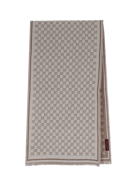 Gucci Sciarpa in lana "gg" su SUGAR - 204375